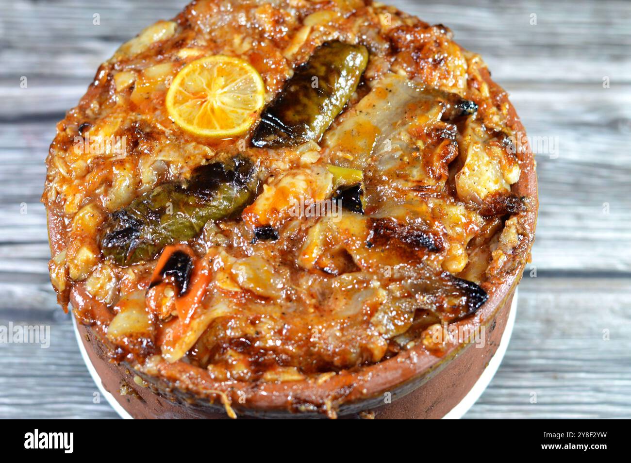 Baked casserole pot of kawareh trotters collagen and Gelatin, cooked ...