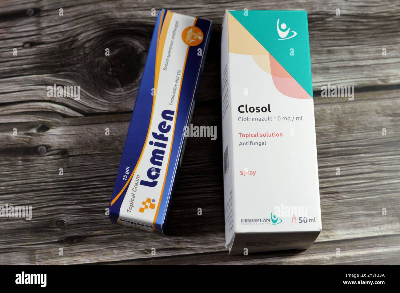 Cairo, Egypt, September 29 2024: Topical antifungals, Lamifen cream ...