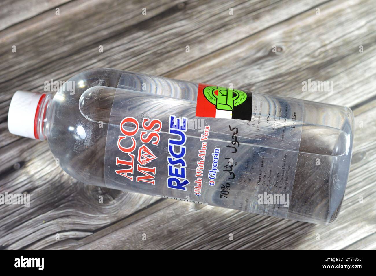 Cairo, Egypt, September 19 2024: Alco rescue Ethyl grain Alcohol ...