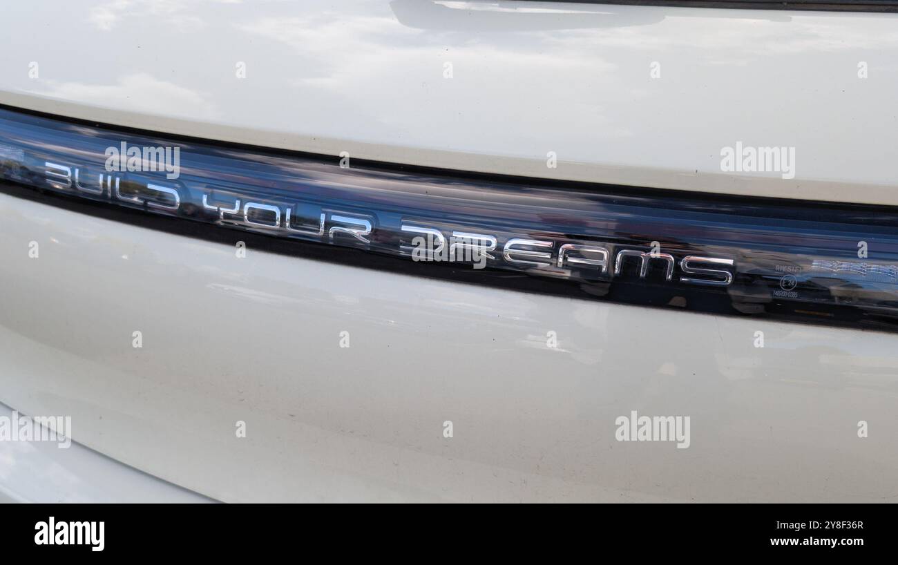 Bordeaux, France - 10 03 2024 : BYD car chinese logo brand and sign ...