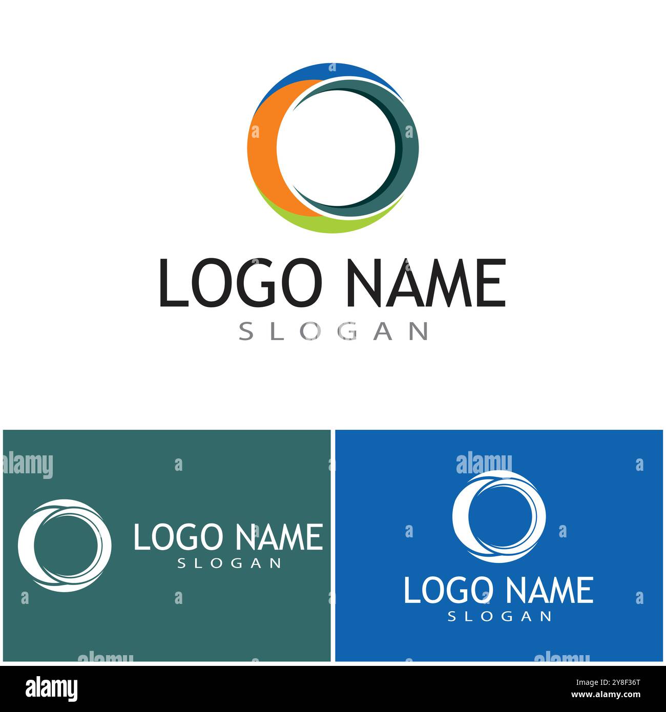 Circle vector flat design template Stock Vector Image & Art - Alamy