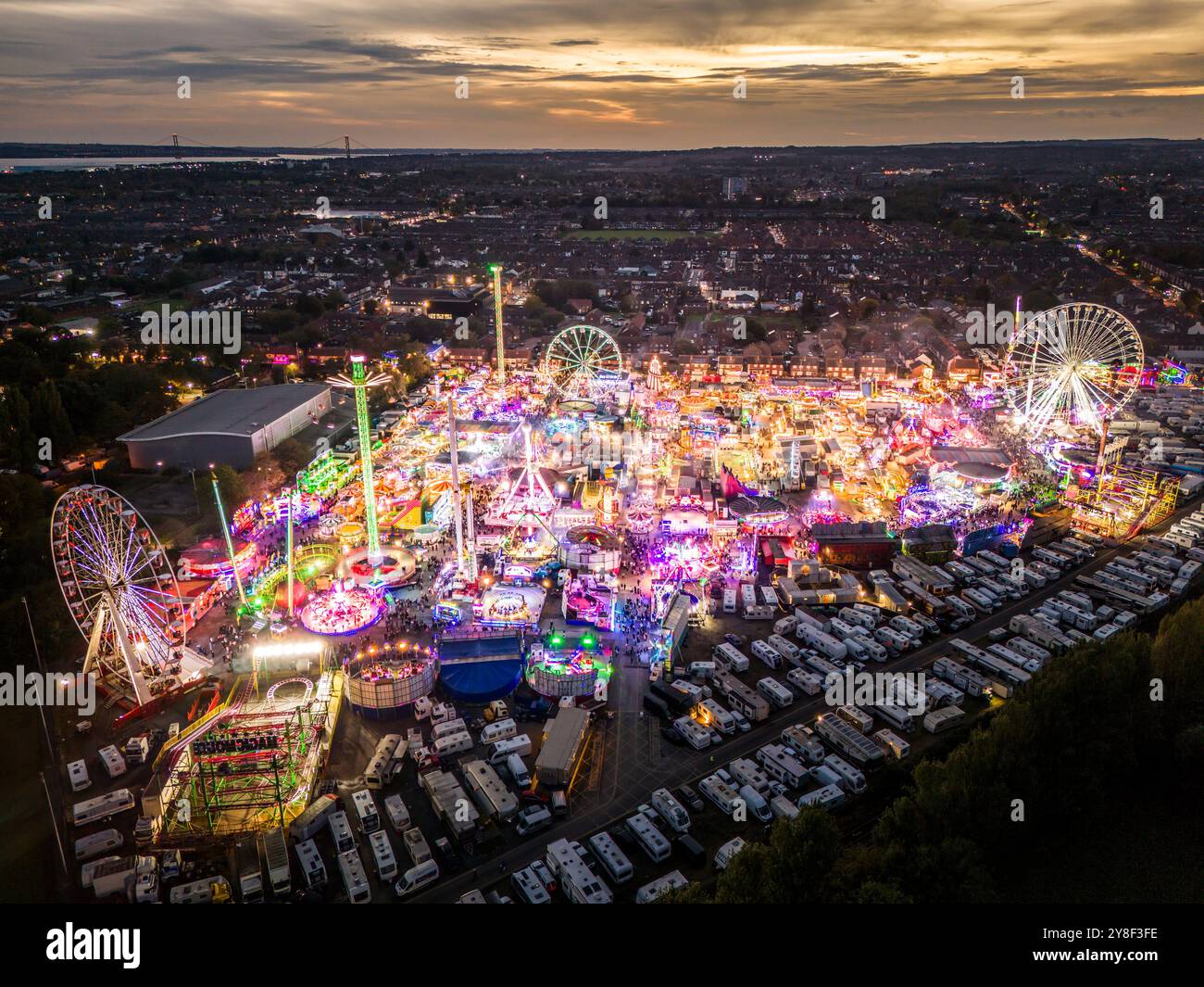 A general view of the Hull Fair 2024 in Yorkshire, one of the largest ...