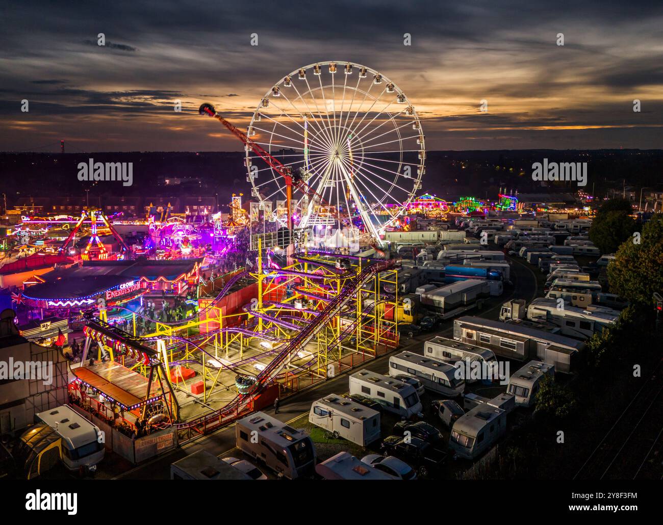 A general view of the Hull Fair 2024 in Yorkshire, one of the largest ...