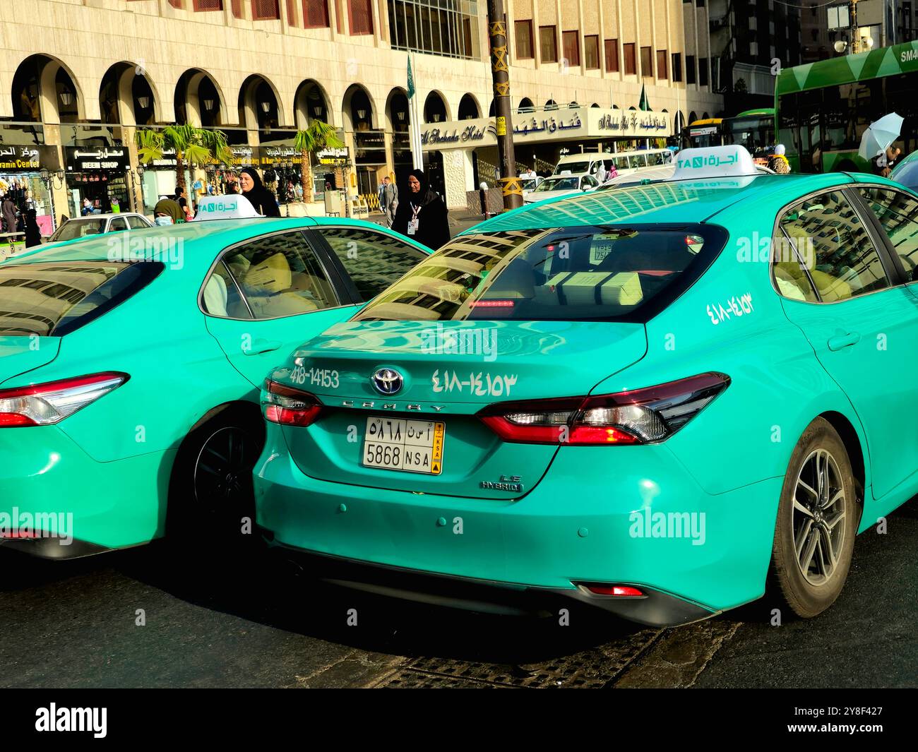 Mecca, Saudi Arabia, June 6 2024: Mecca Makkah Taxi, used to transport ...
