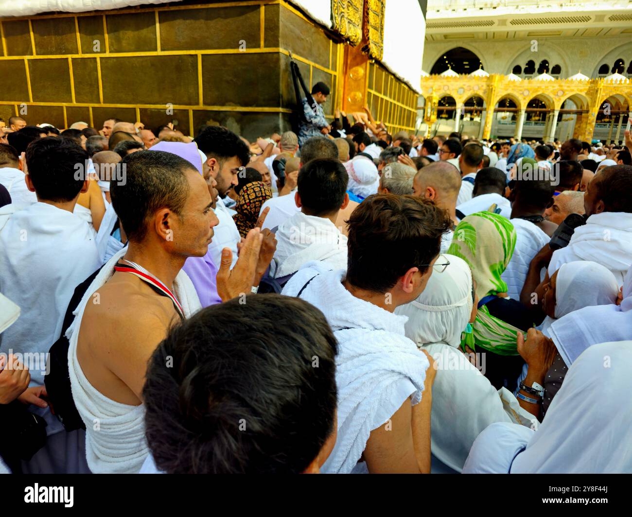 Mecca, Saudi Arabia, June 12 2024: Mataf of the Grand Mosque, which is ...