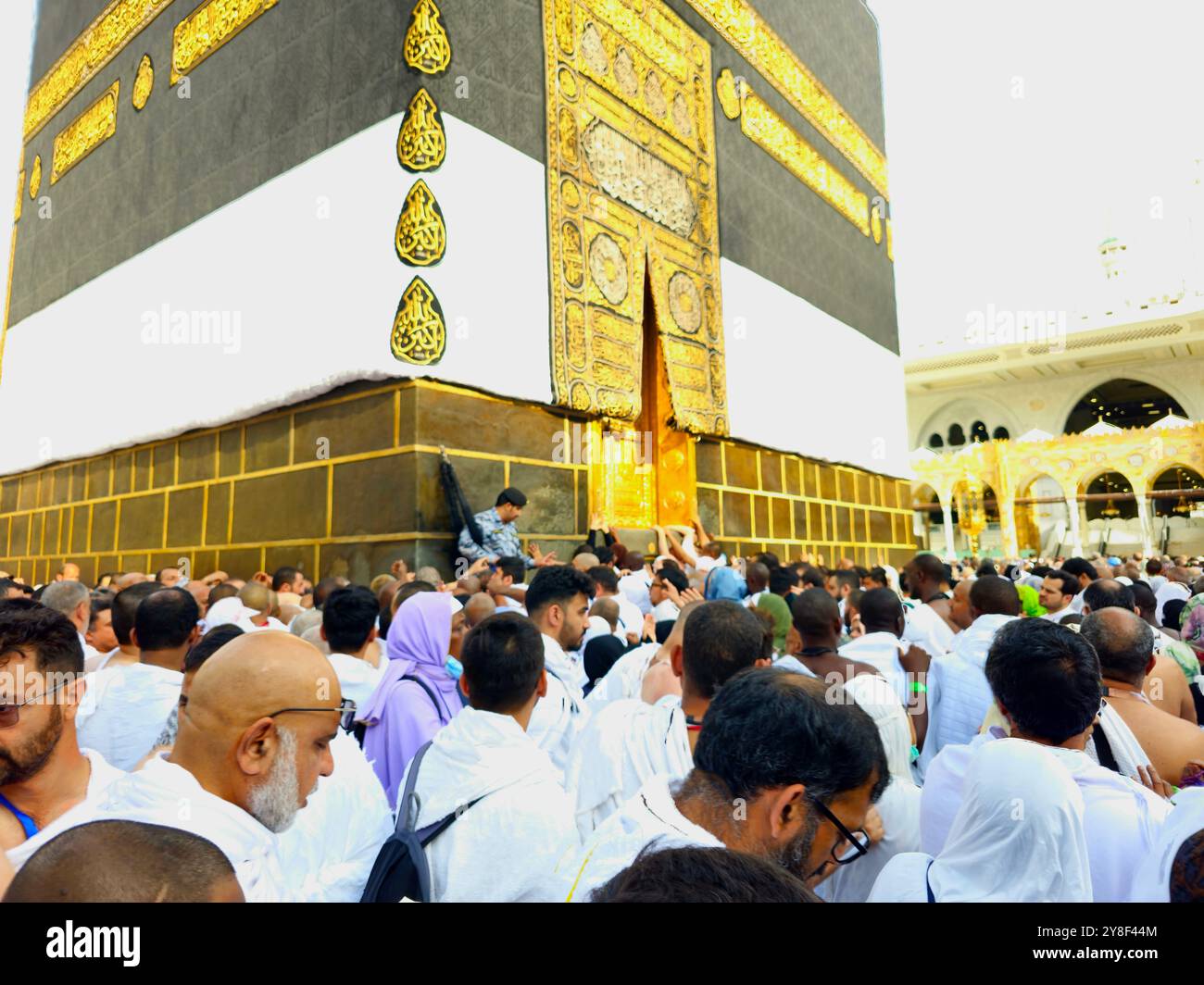Mecca, Saudi Arabia, June 12 2024: Mataf of the Grand Mosque, which is ...