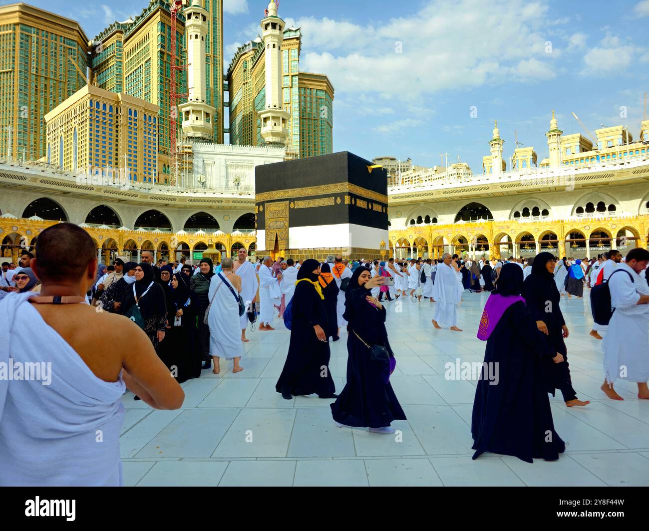 Mecca, Saudi Arabia, June 12 2024: Mataf of the Grand Mosque, which is ...
