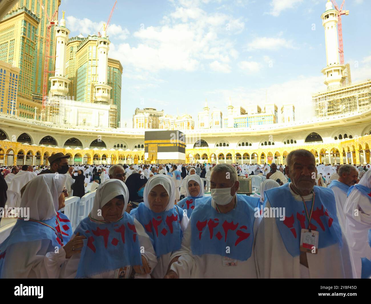 Mecca, Saudi Arabia, June 12 2024: Mataf of the Grand Mosque, which is ...