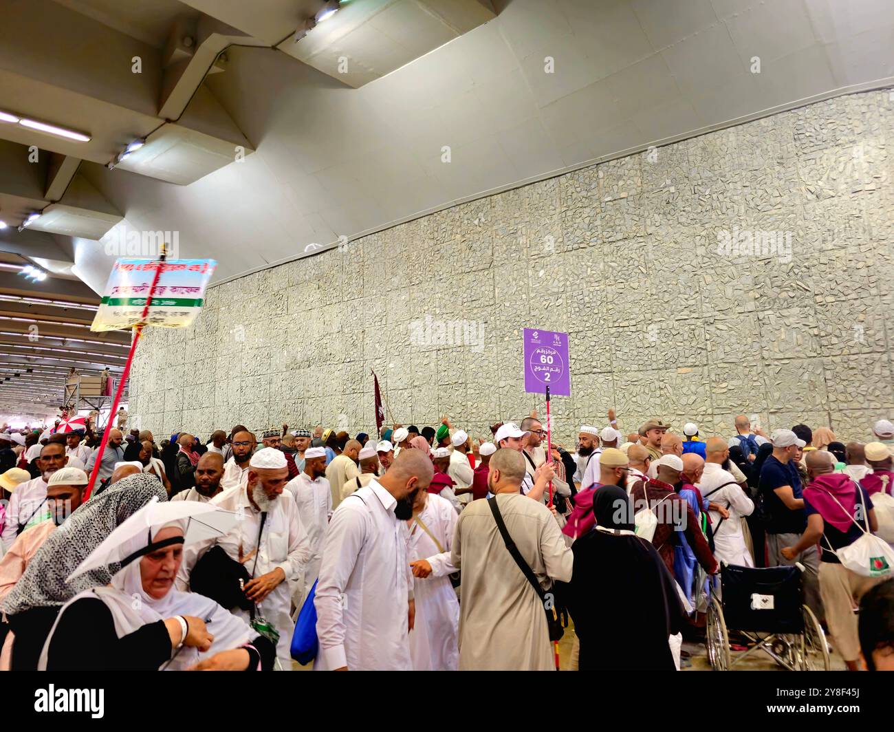 Mina, Saudi Arabia, June 17 2024: Mina, Muna, or the city of tents, the ...