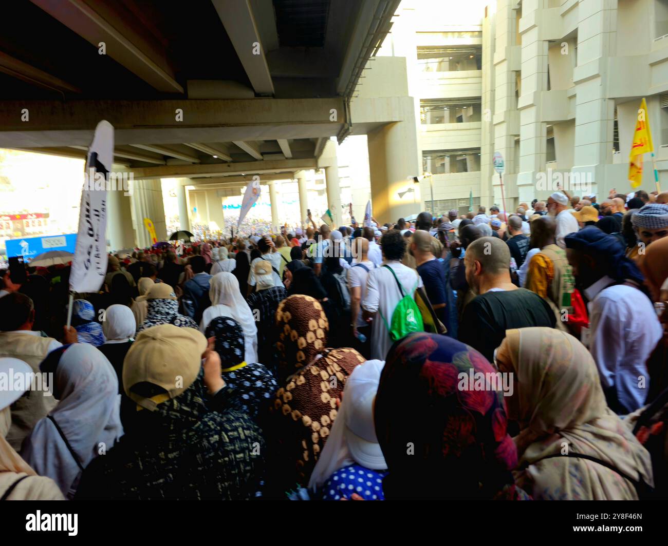 Mina, Saudi Arabia, June 17 2024: Mina, Muna, or the city of tents, the ...
