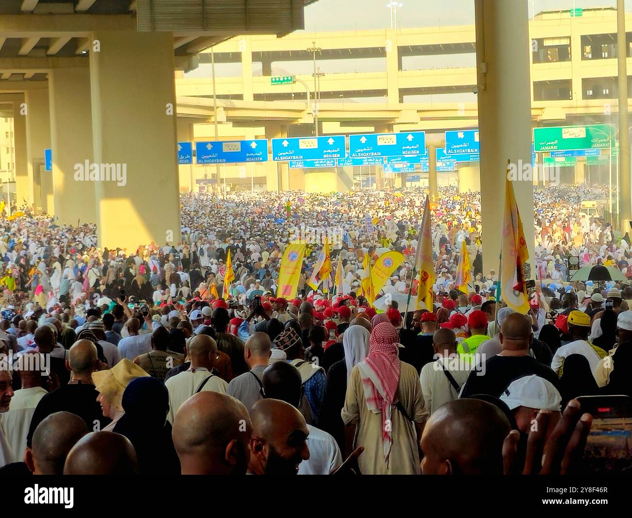 Mina, Saudi Arabia, June 17 2024: Mina, Muna, or the city of tents, the ...