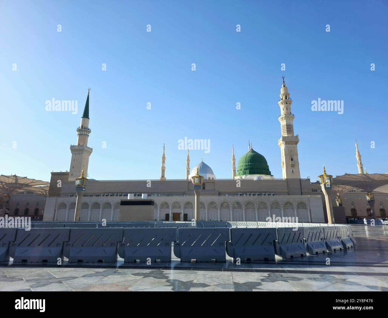 Medina, Saudi Arabia, June 26 2024: The Minaret and the Green dome of ...