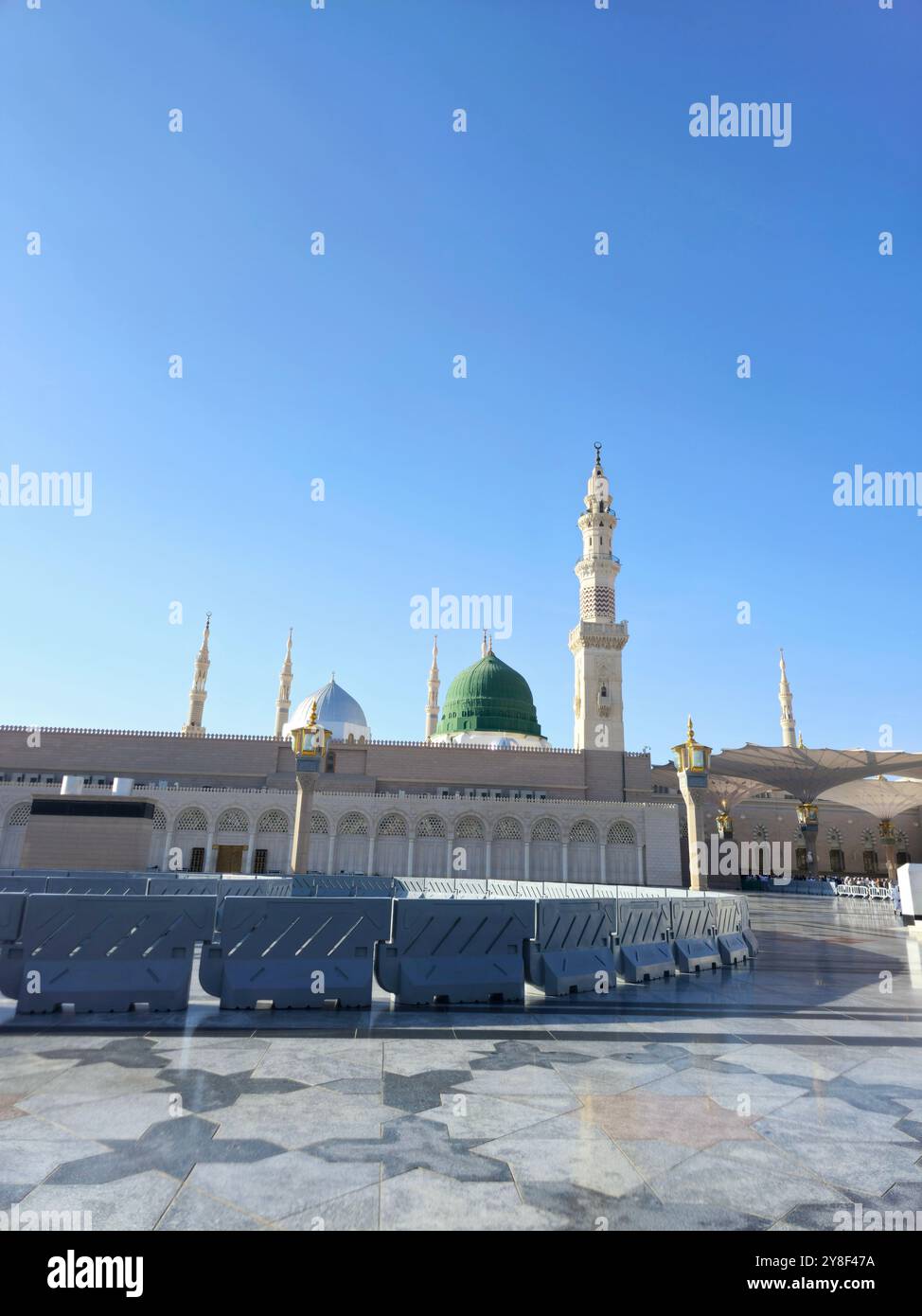 Medina, Saudi Arabia, June 26 2024: The Minaret and the Green dome of ...
