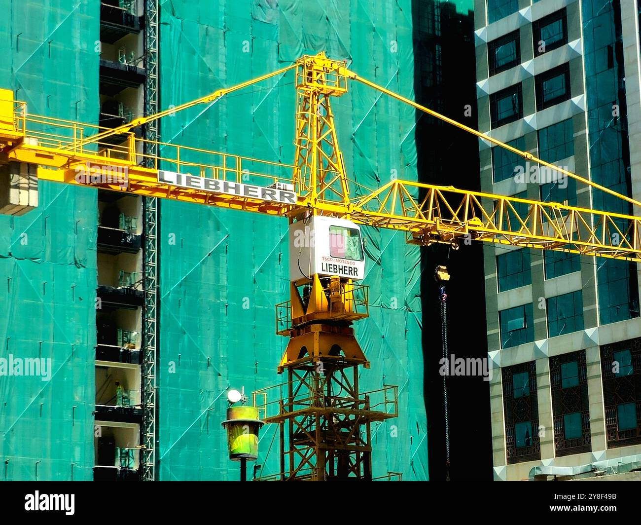 Medina, Saudi Arabia, June 27 2024: A construction site of a new high ...