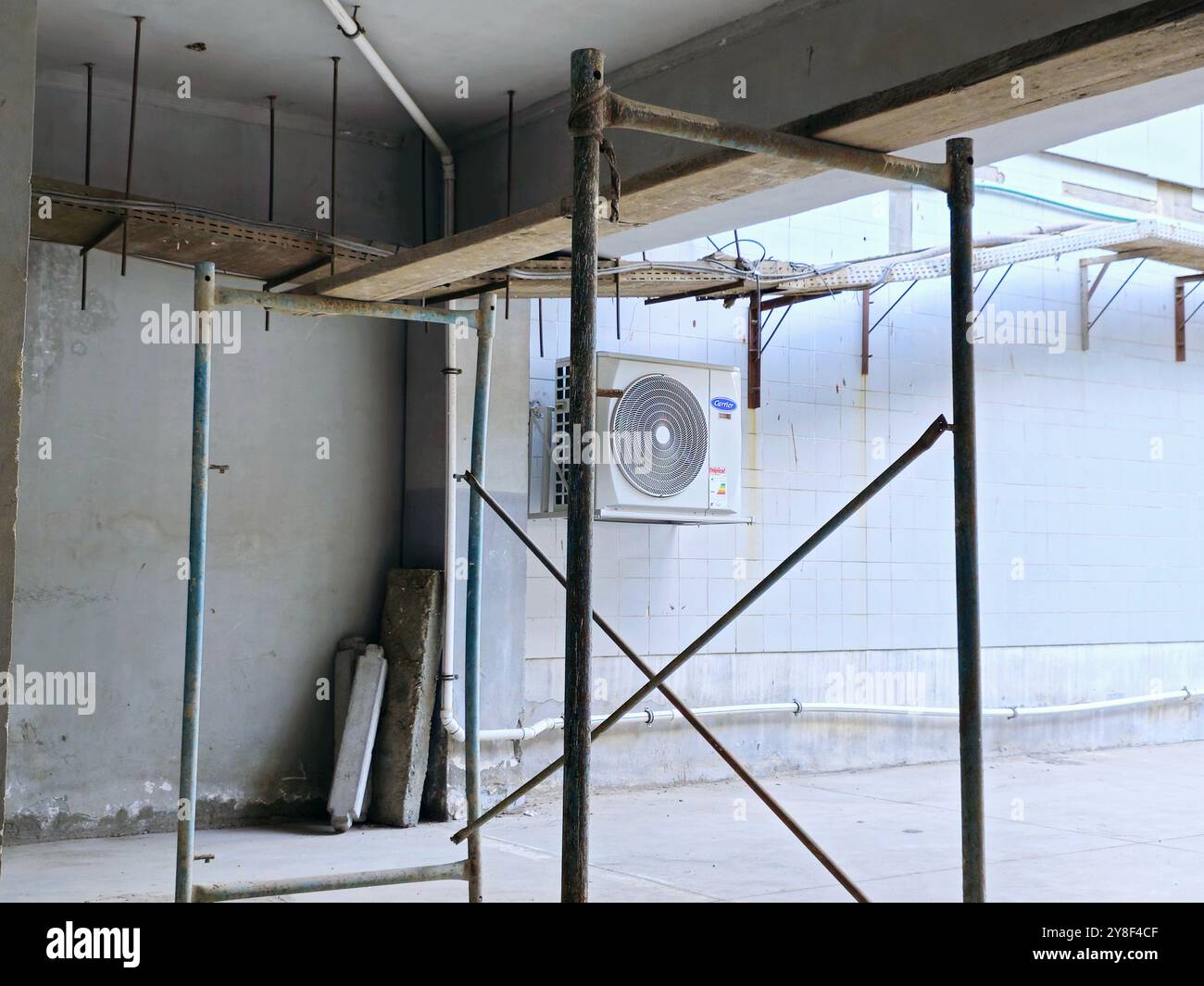 Cairo, Egypt, September 14 2024: a scaffold, a temporary structure ...