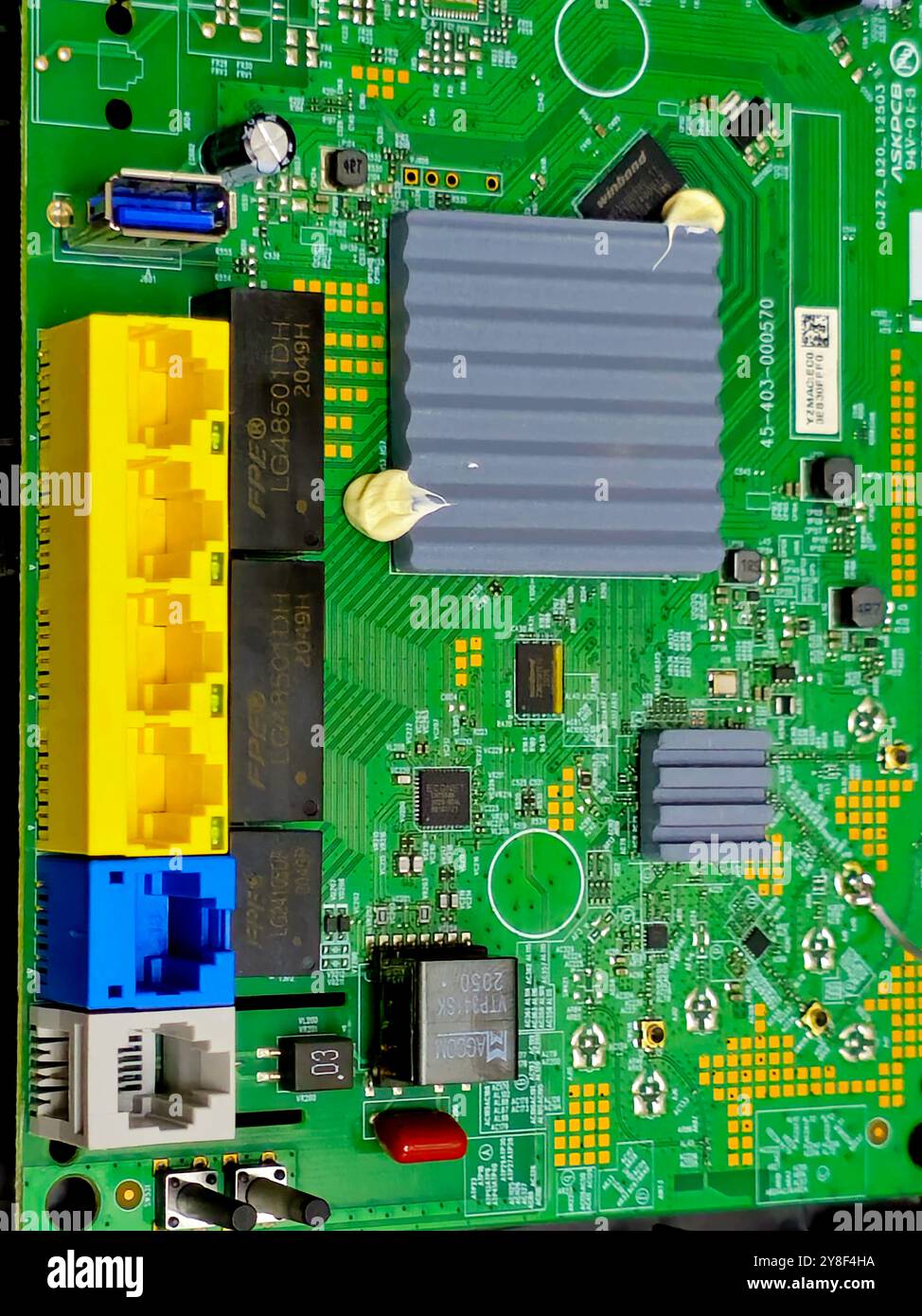 Cairo, Egypt, September 19 2024: the interiors of VDSL router, Very ...