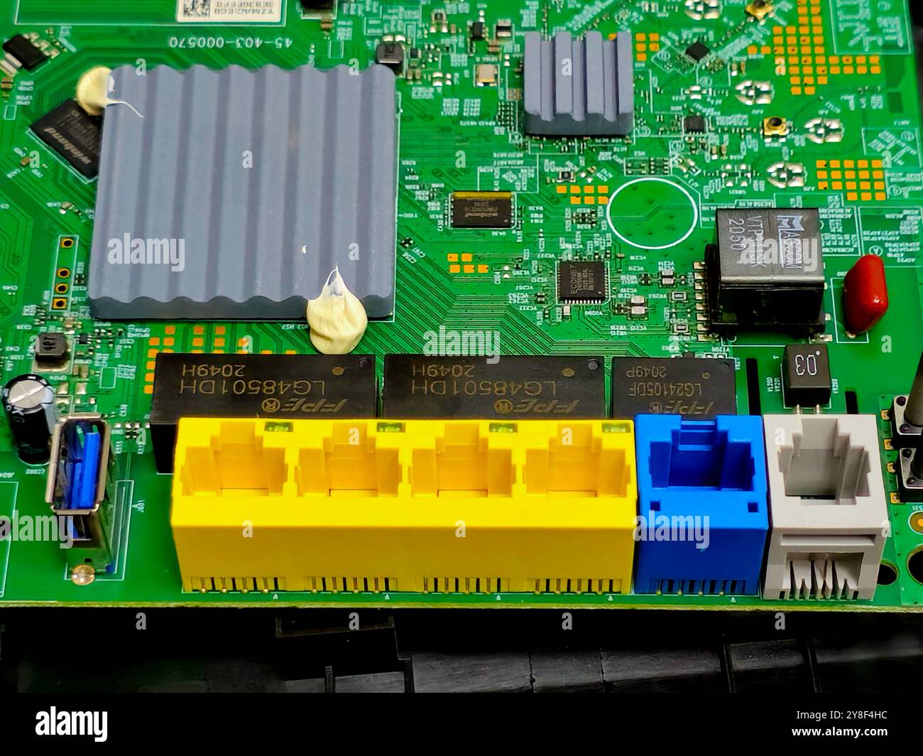 Cairo, Egypt, September 19 2024: the interiors of VDSL router, Very ...