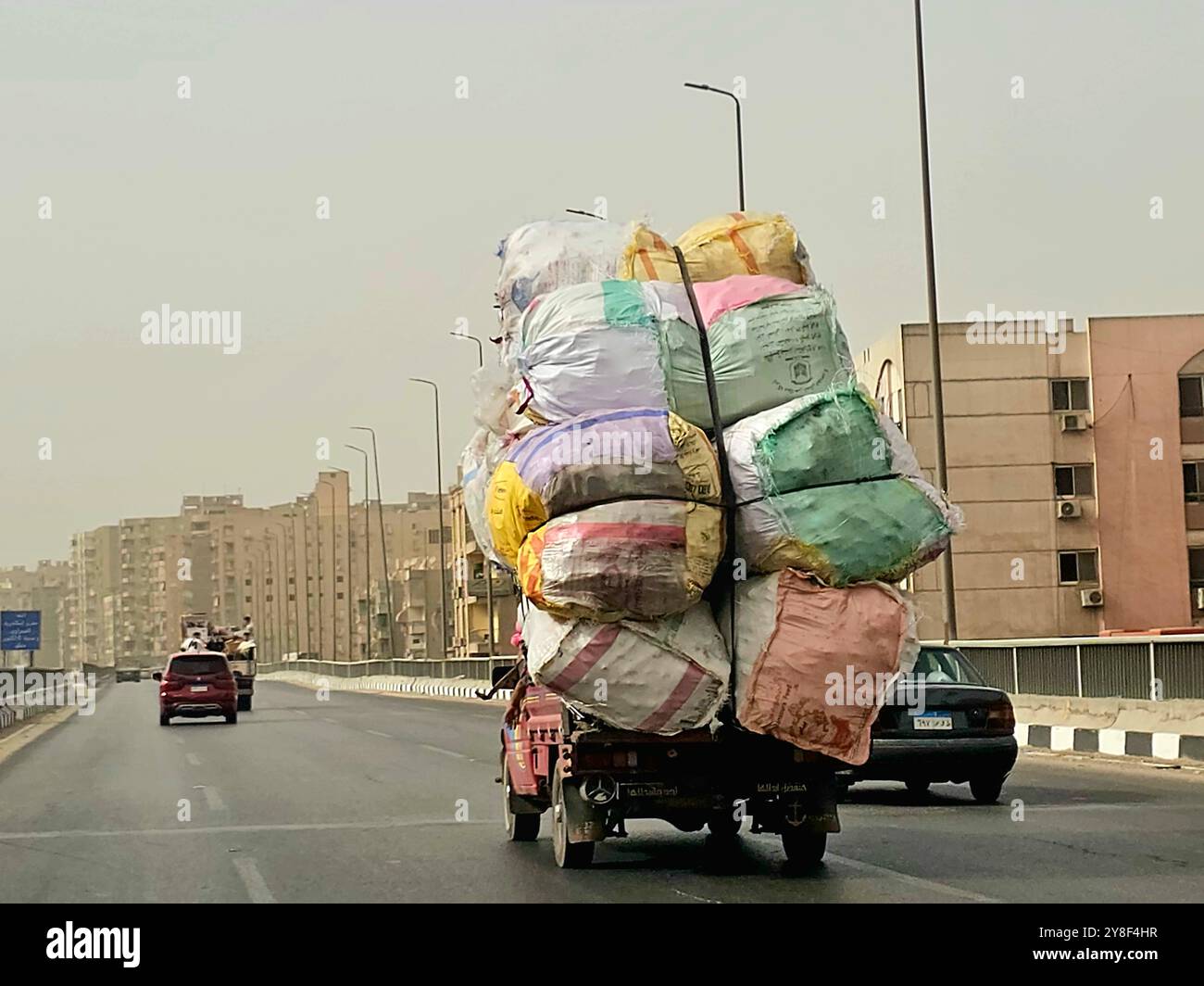 Giza, Egypt, September 20 2024: pick up truck vehicle car, with a many ...