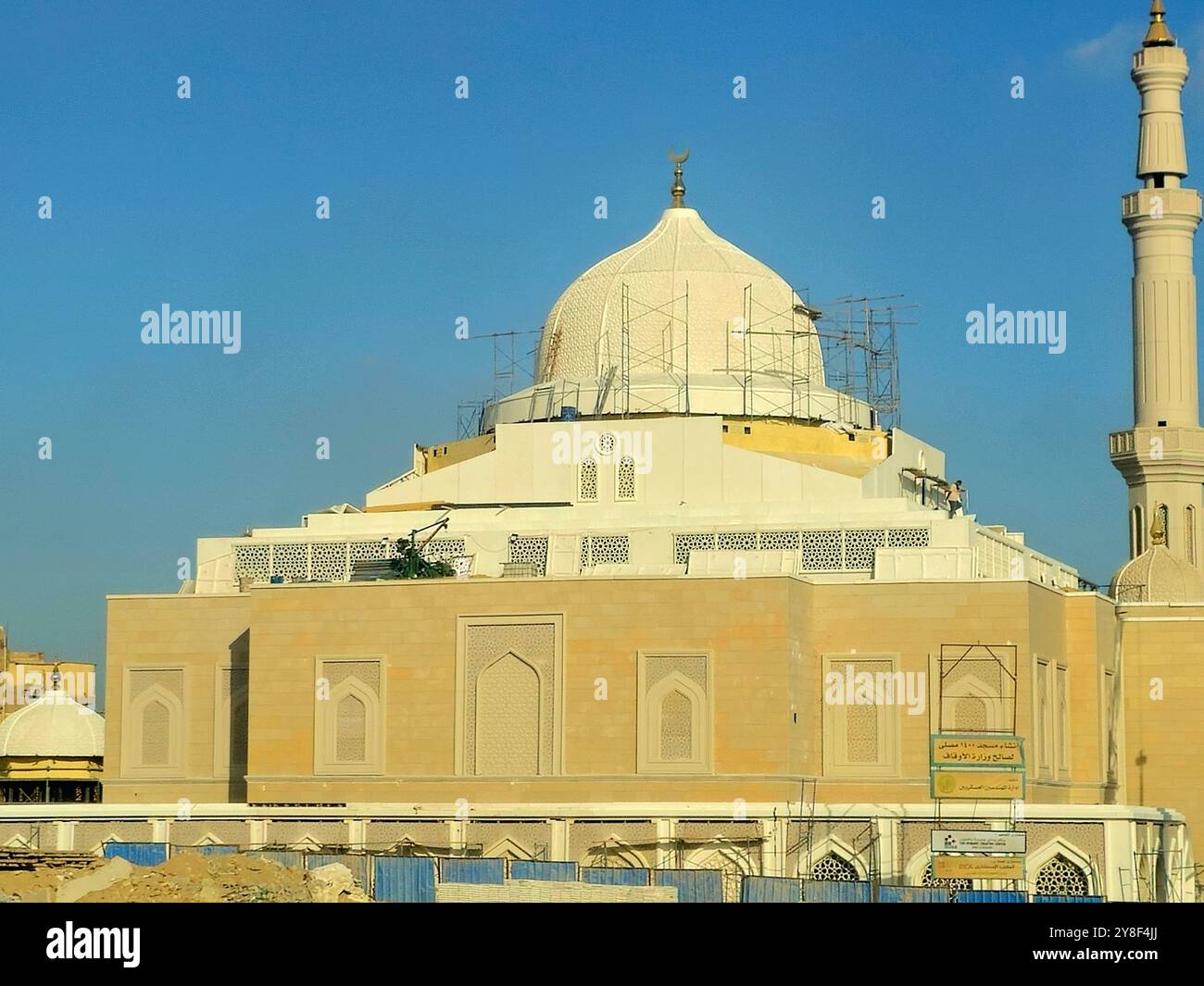 Cairo, Egypt, September 21 2024: a new mosque under construction with ...