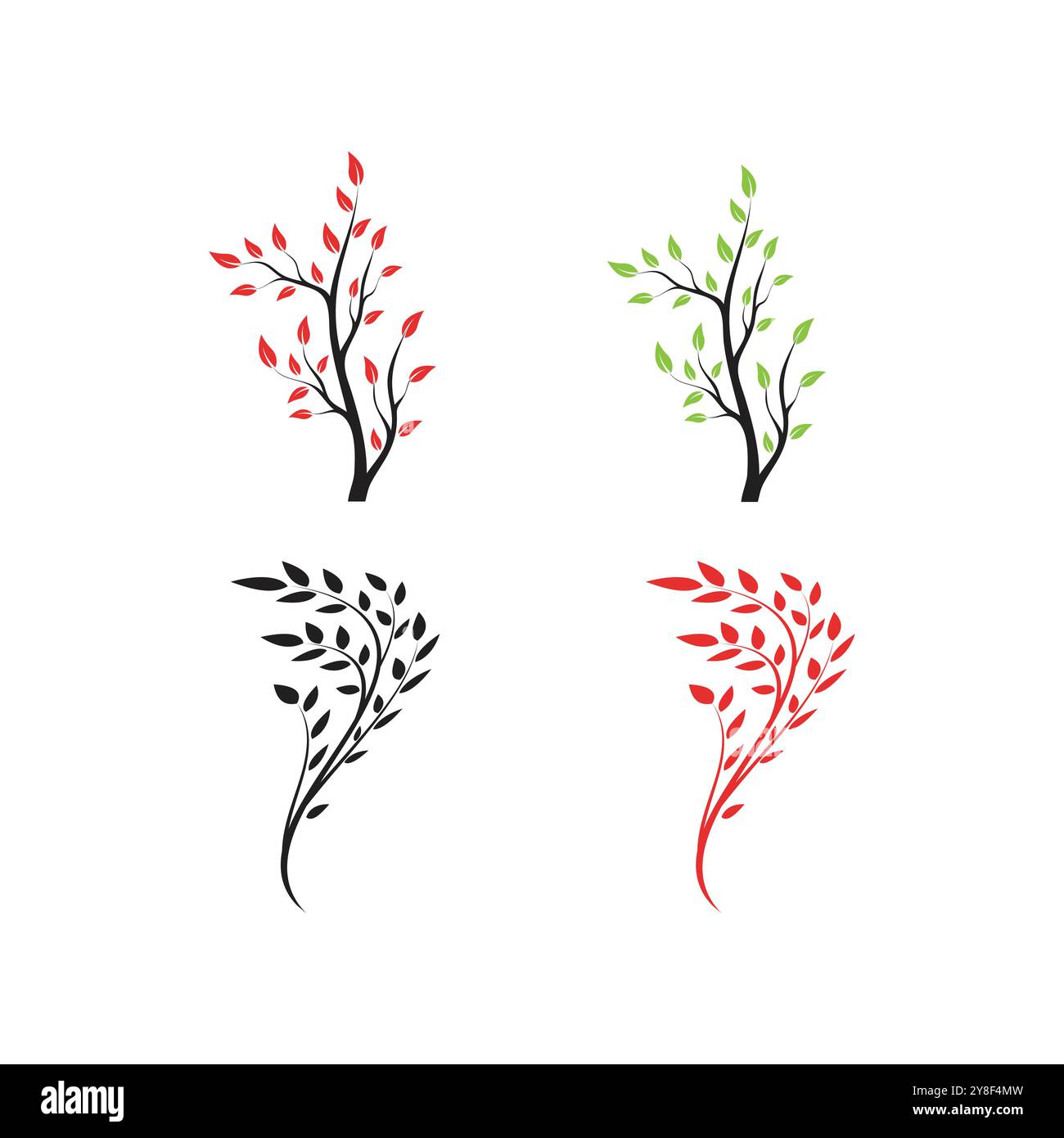 branch tree vector illustration summer clipart autumn clipart nature ...