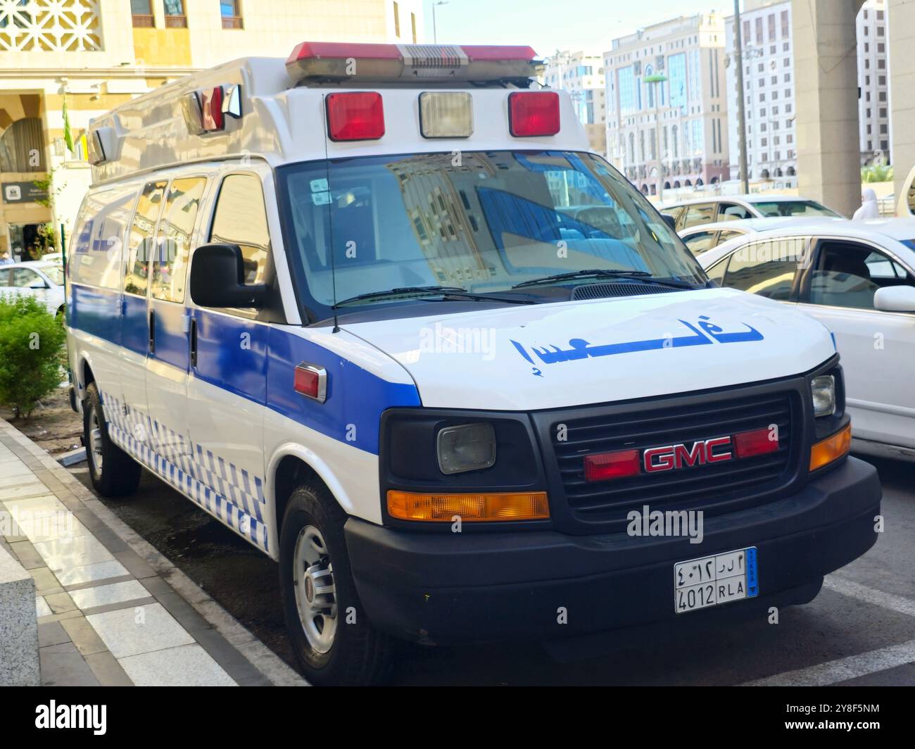Medina, Saudi Arabia, June 26 2024: GMC ambulance car vehicle, belongs ...