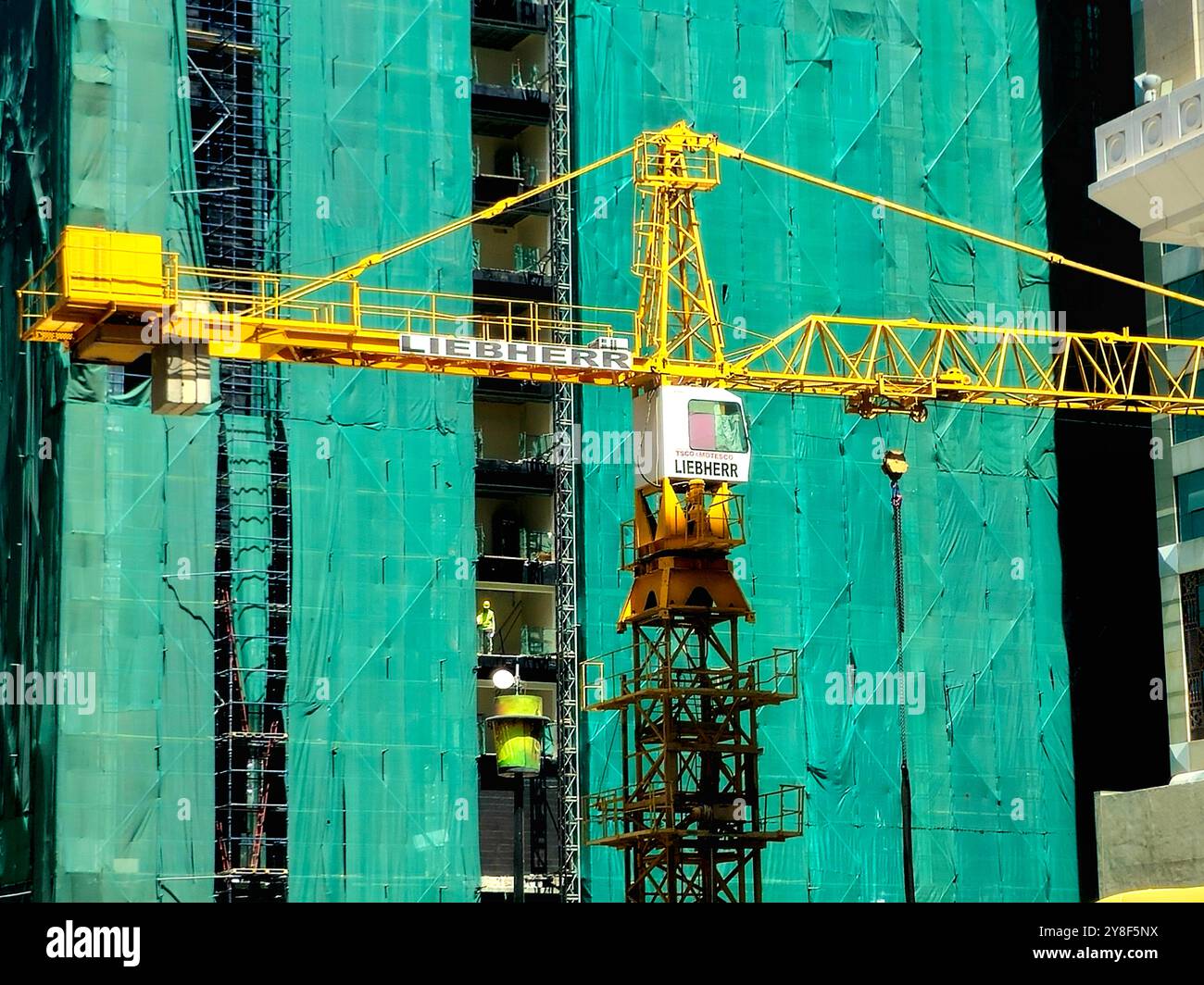 Medina, Saudi Arabia, June 27 2024: A construction site of a new high ...