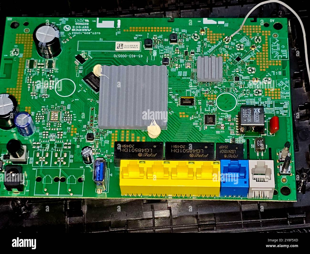 Cairo, Egypt, September 19 2024: the interiors of VDSL router, Very ...