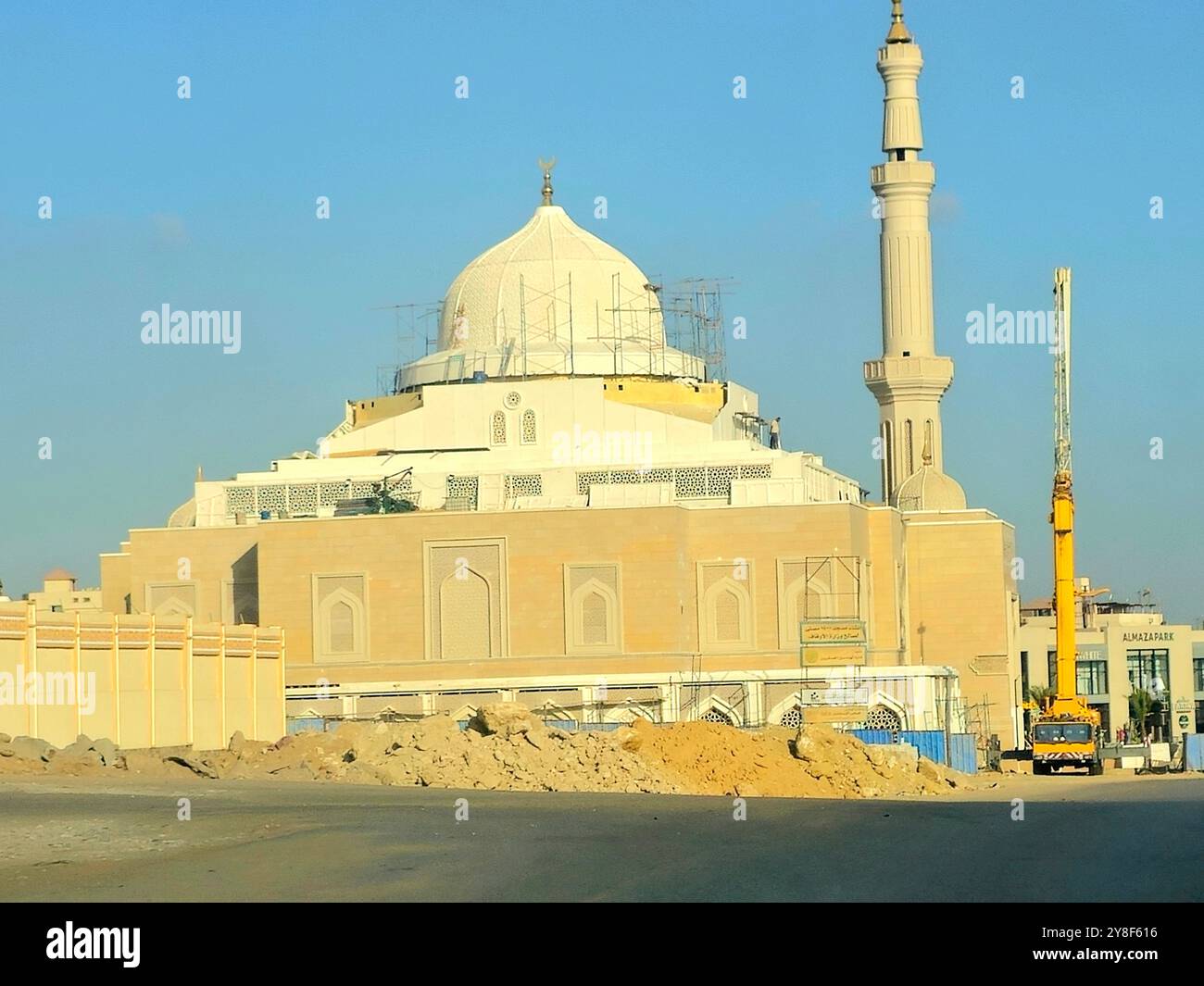 Cairo, Egypt, September 21 2024: a new mosque under construction with ...