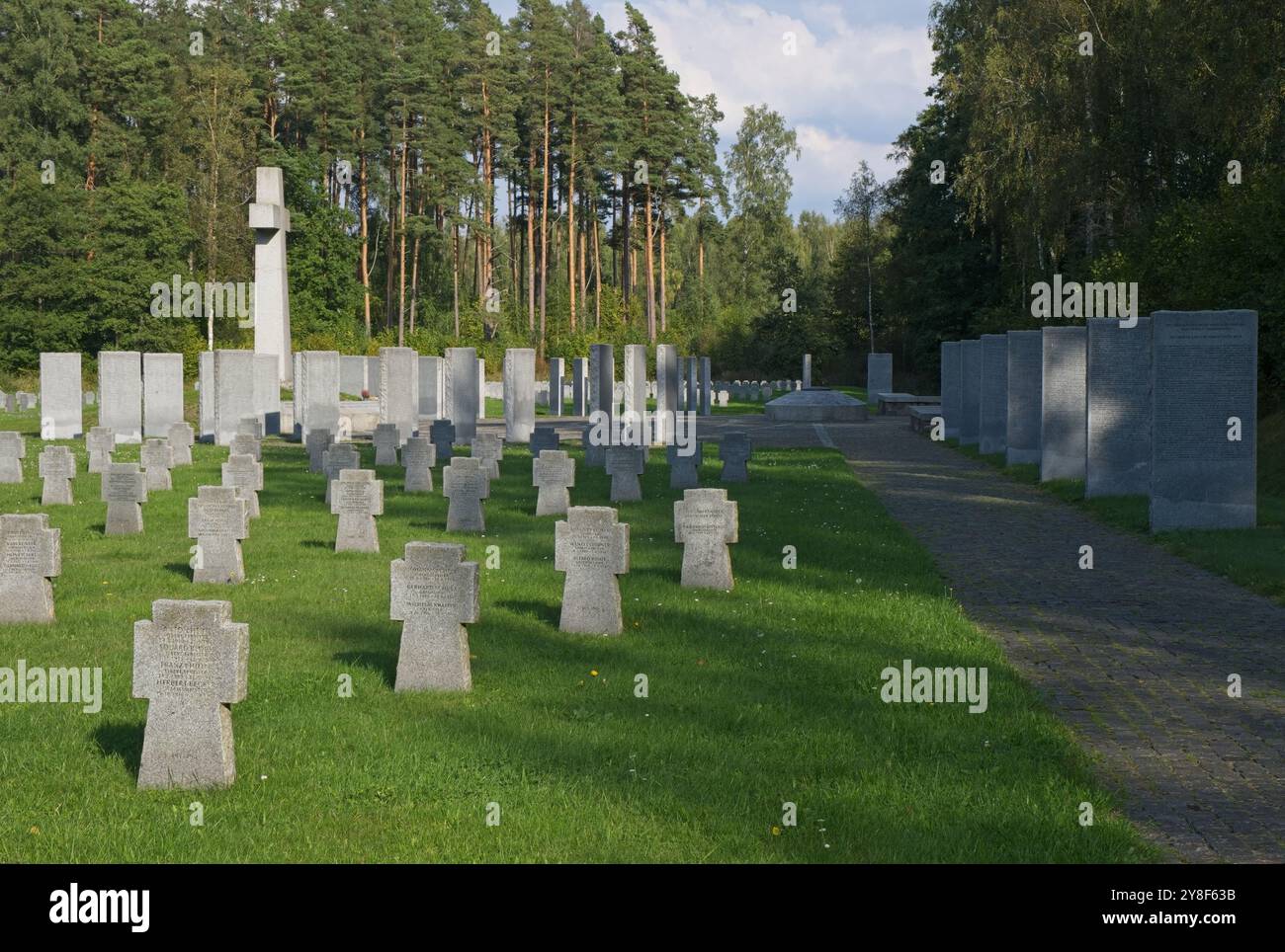 Riga, Lithuania - Sep 12, 2024: Riga Beberbeki German War Cemetery ... Riga, Lithuania - Sep 12, 2024: Riga Beberbeki German War Cemetery ...