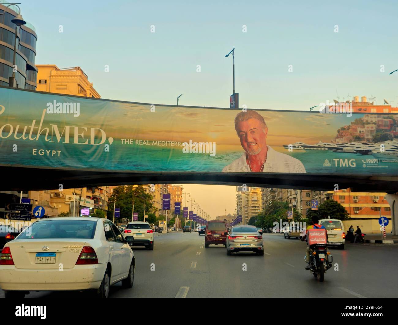 Cairo, Egypt, September 28 2024: advertising campaign Talaat Moustafa Group’s (TMG) SouthMED ...