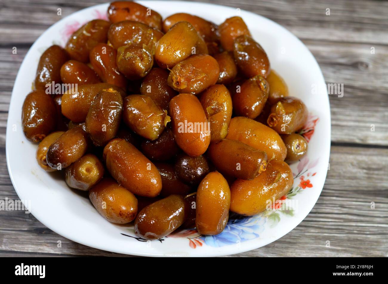 Egyptian amhaat dates fruit, fully mature, consumed in the soft the ...