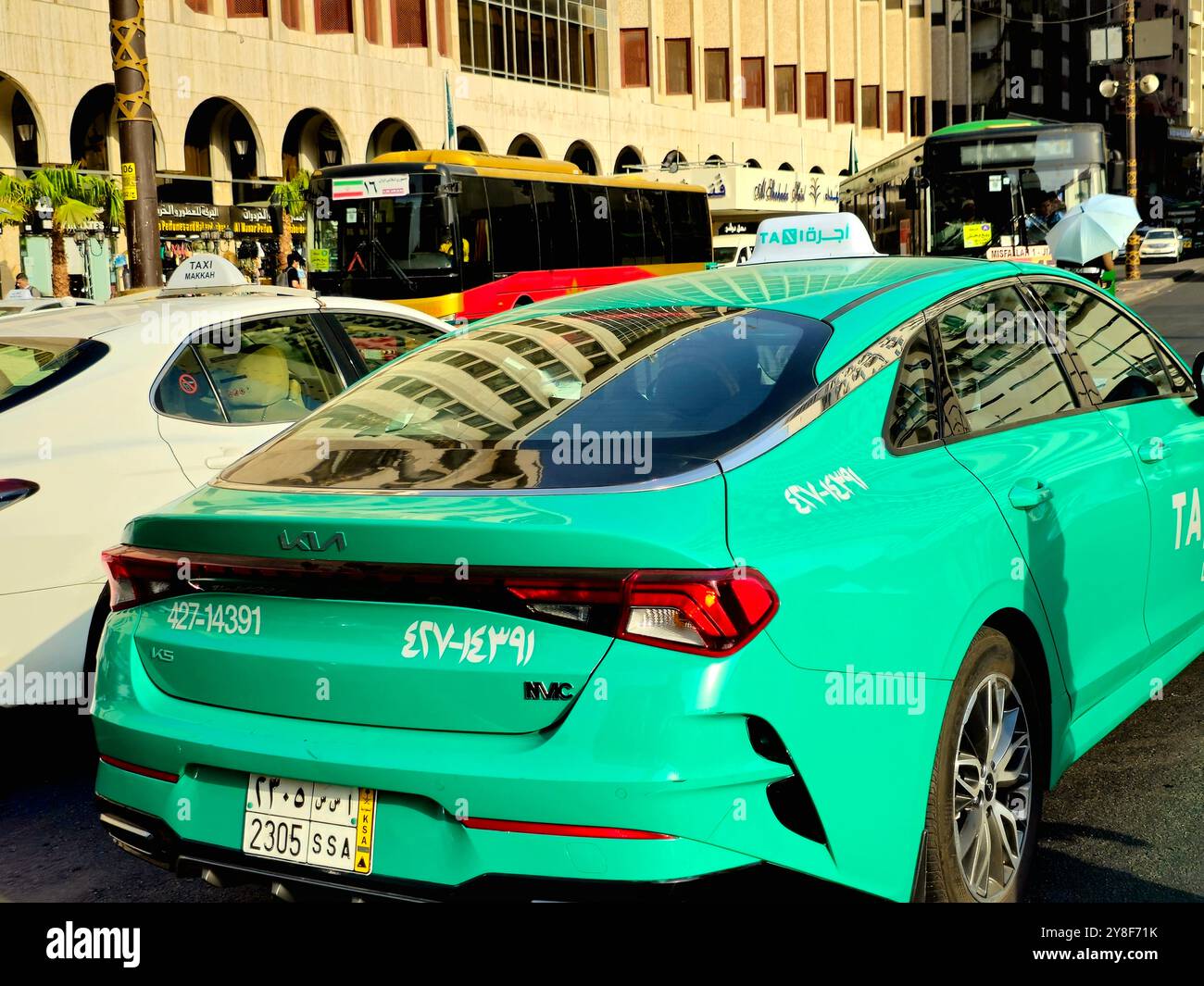 Mecca, Saudi Arabia, June 6 2024: Mecca Makkah Taxi, used to transport ...
