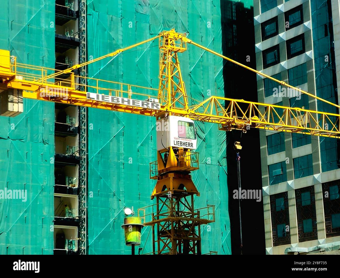 Medina, Saudi Arabia, June 27 2024: A construction site of a new high ...