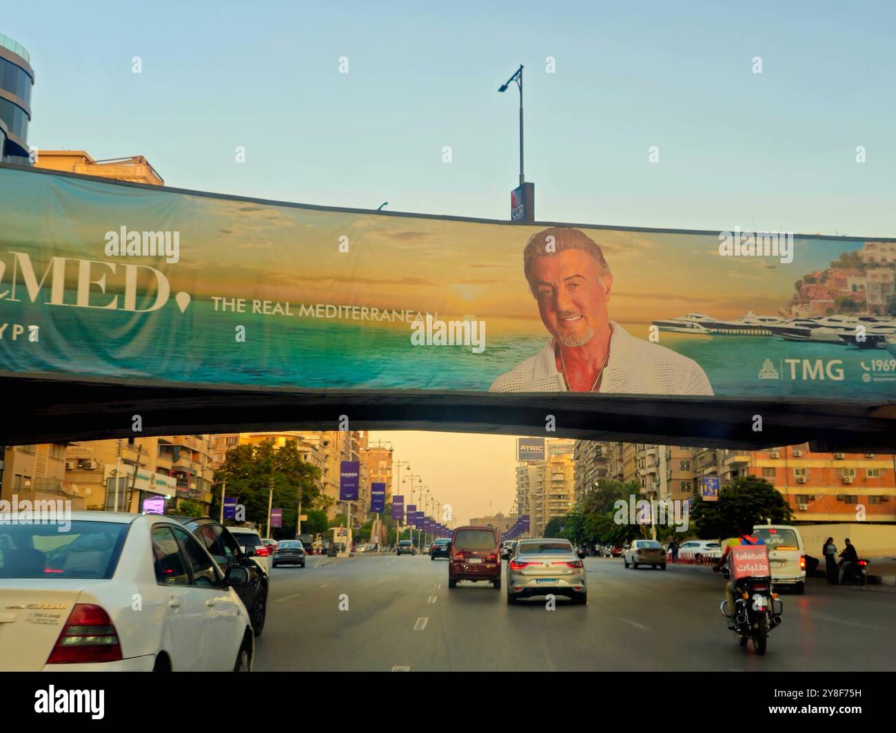 Cairo, Egypt, September 28 2024: advertising campaign Talaat Moustafa Group’s (TMG) SouthMED ...
