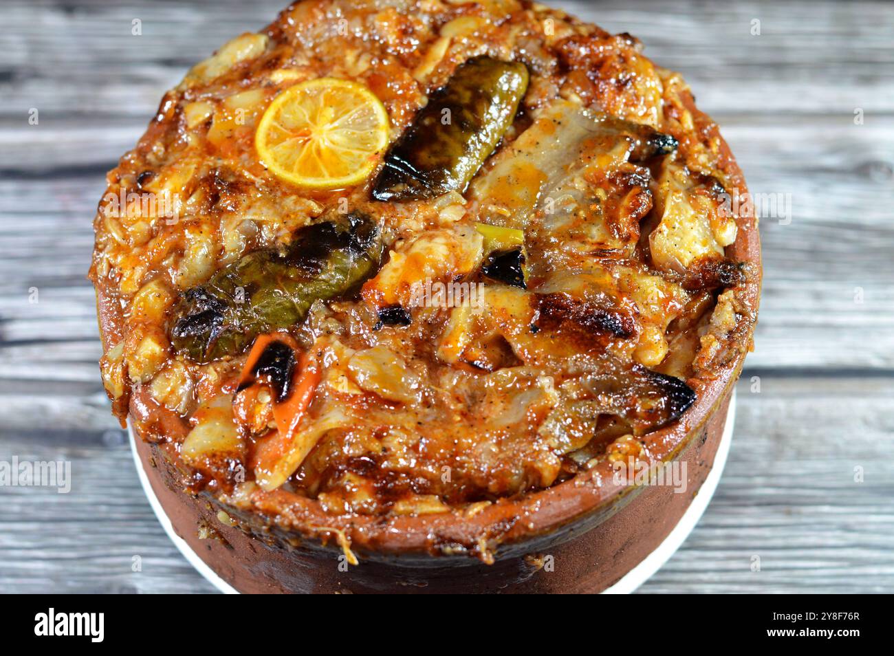 Baked casserole pot of kawareh trotters collagen and Gelatin, cooked ...