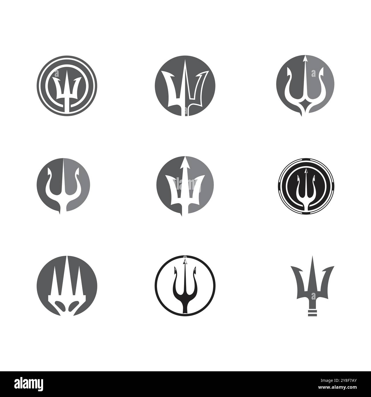 Tombak Trident Vintage dari Poseidon Neptune God Triton King desain ...