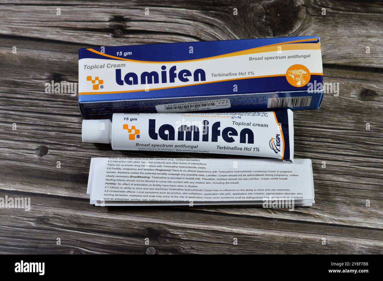 Cairo, Egypt, September 29 2024: Lamifen cream terbinafine HCL topical ...