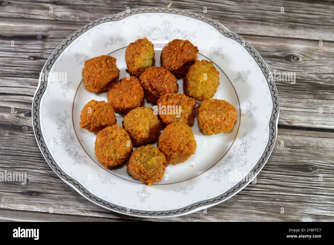 Fried chickpeas Falafel, a deep-fried ball or patty-shaped fritter of ...