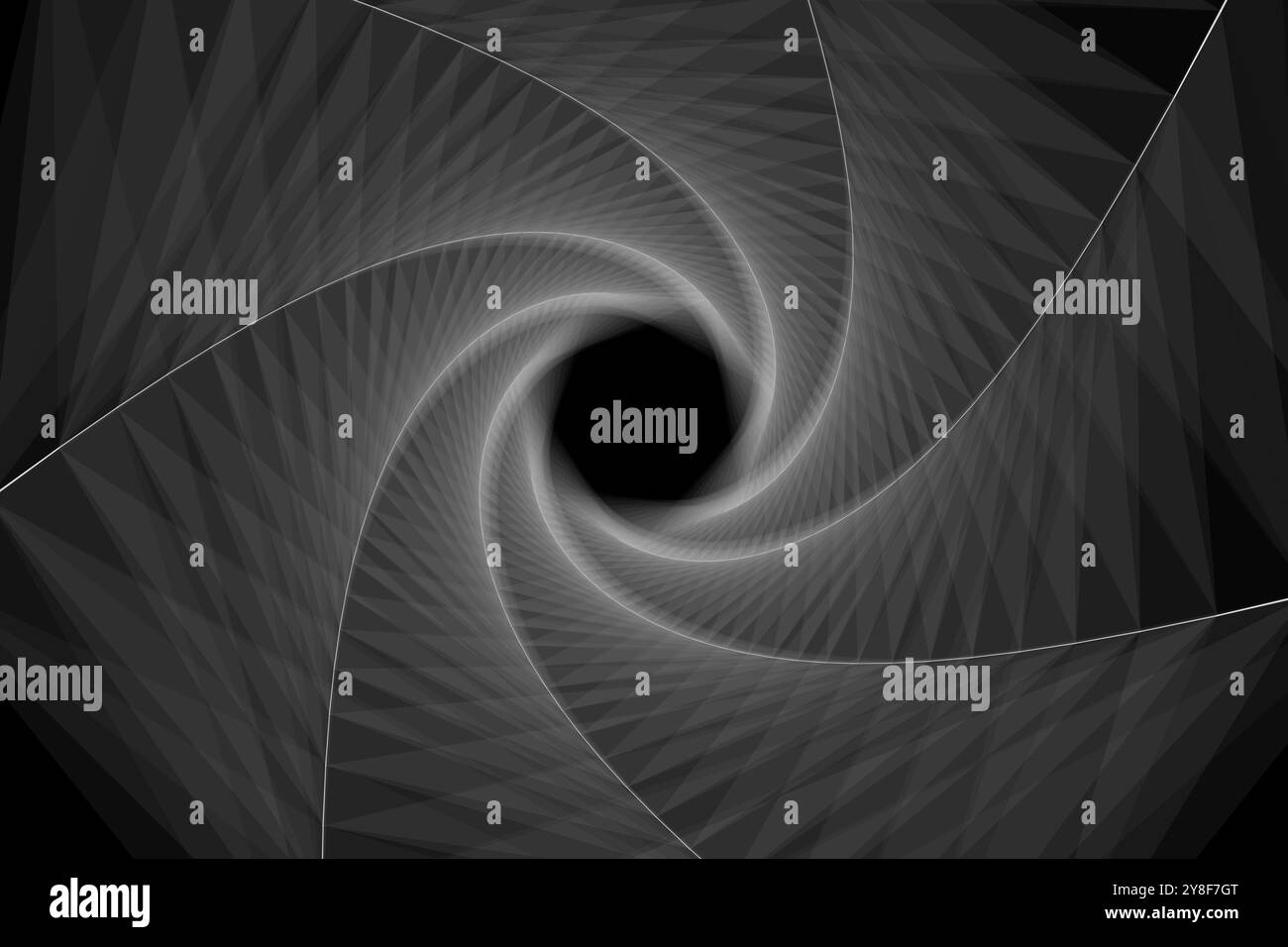 Abstract Illustration Of Spirograph Element Against Black Background