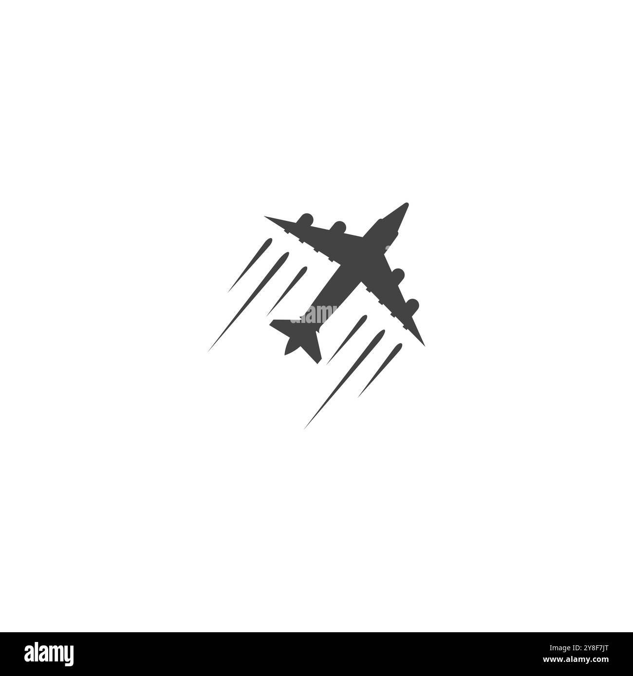 Simple airplane logo Black and White Stock Photos & Images - Alamy