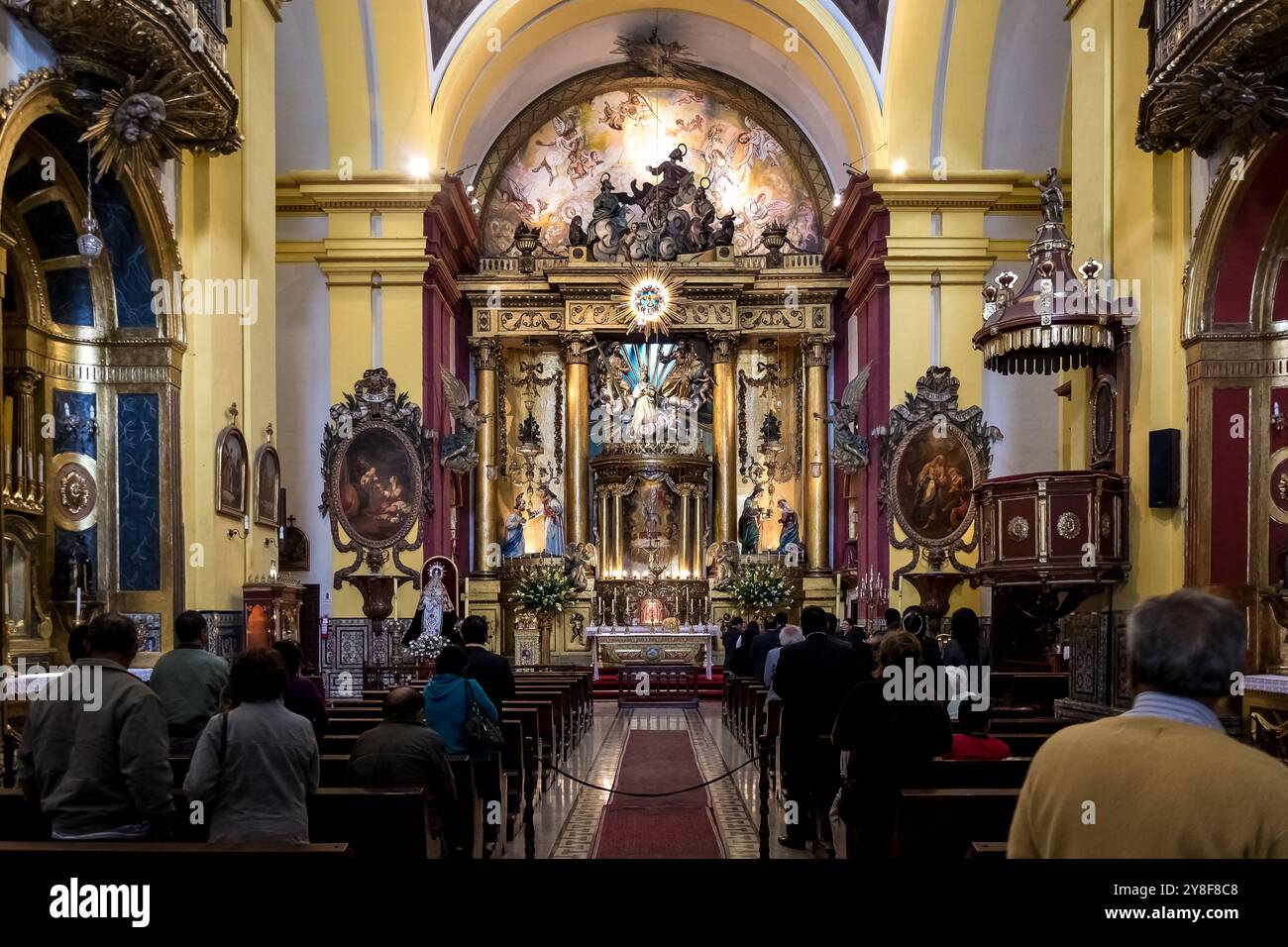 Interior of the Church of the Sanctuary, located between the Archbishop ...