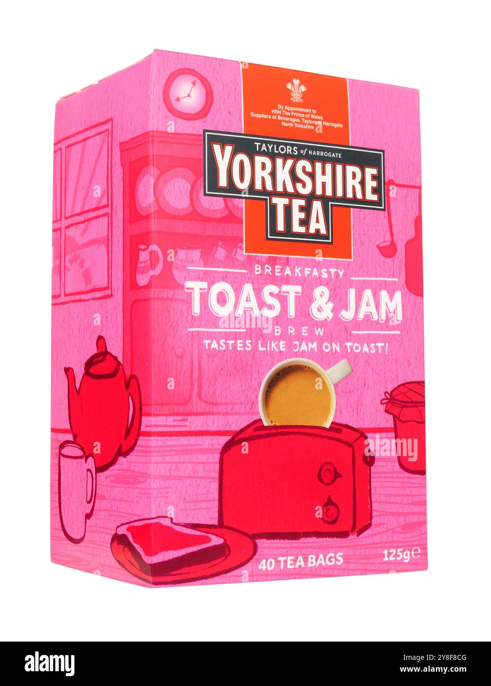 Yorkshire tea toast and jam flavoured tea bags in a 125g box containing ...