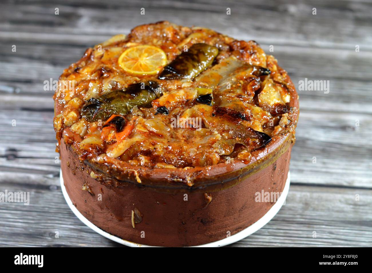 Baked casserole pot of kawareh trotters collagen and Gelatin, cooked ...