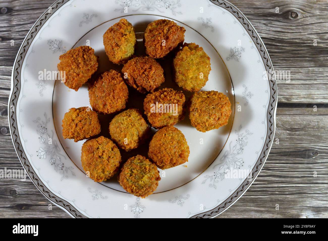 Fried chickpeas Falafel, a deep-fried ball or patty-shaped fritter of ...
