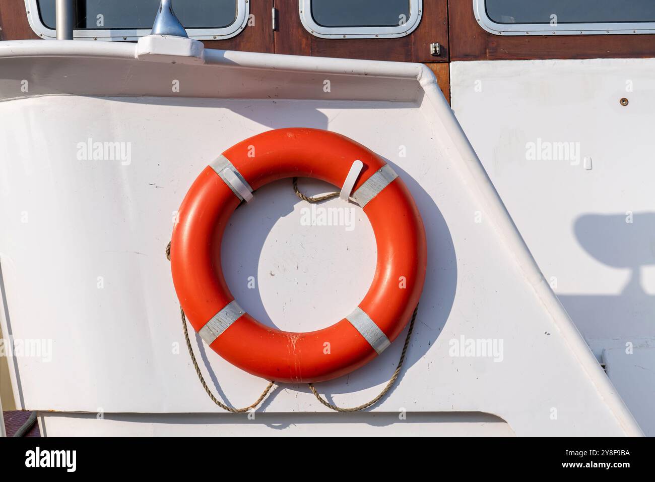 ring buoy on board a ship Stock Photo - Alamy