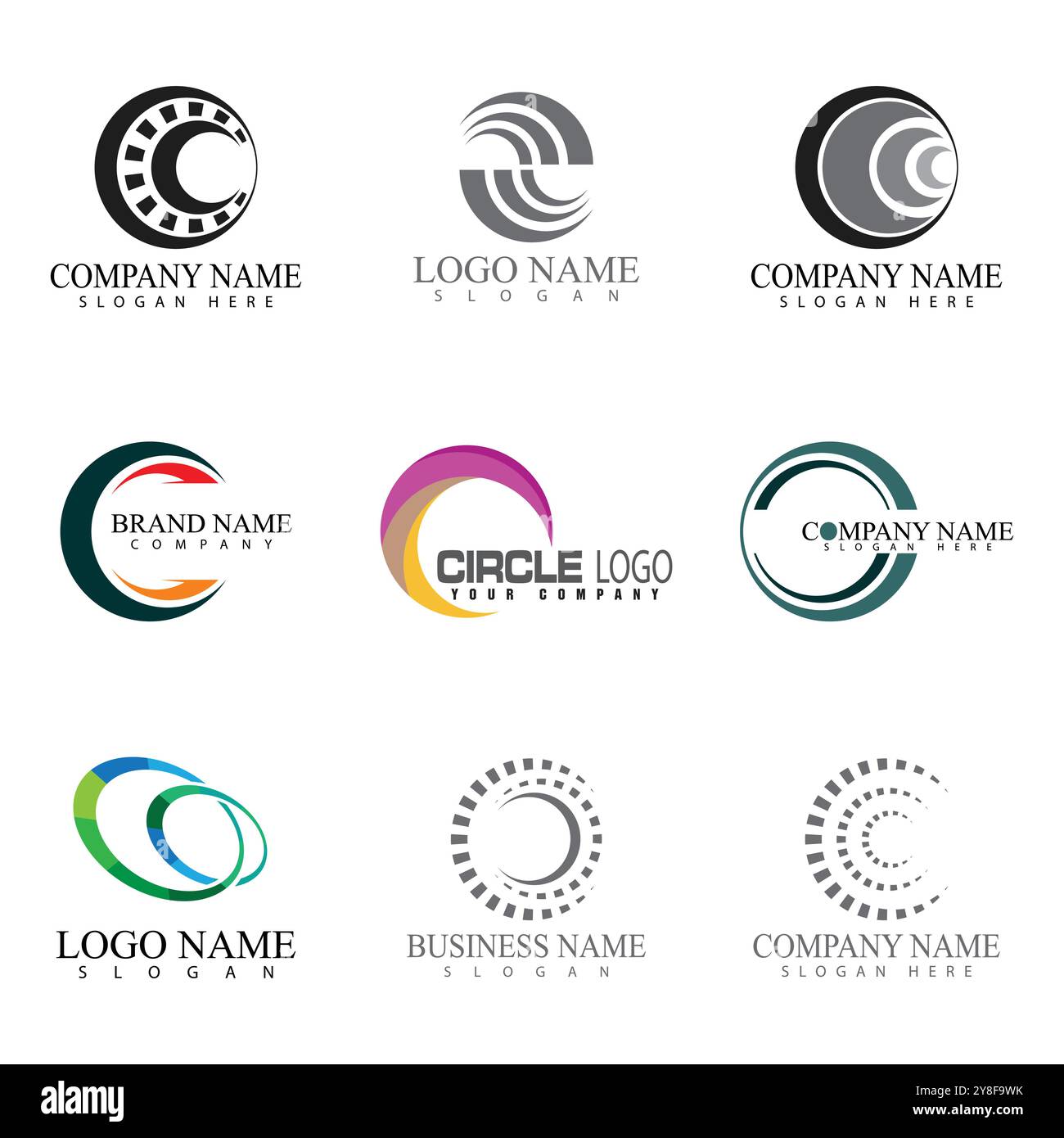 Blue brochure template set Cut Out Stock Images & Pictures - Alamy