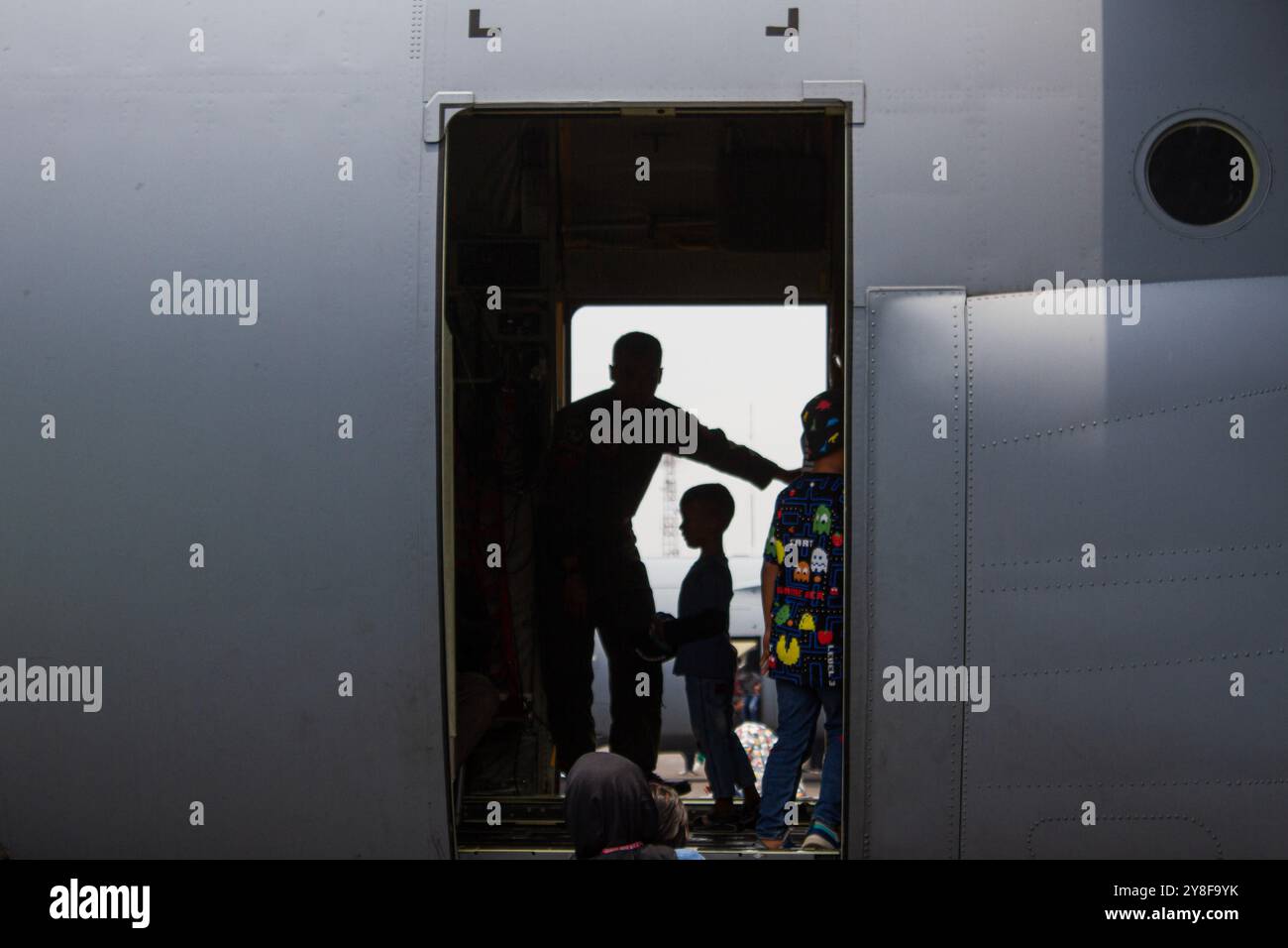 Bandung, West Java, Indonesia. 5th Oct, 2024. A man seen inside a plane ...