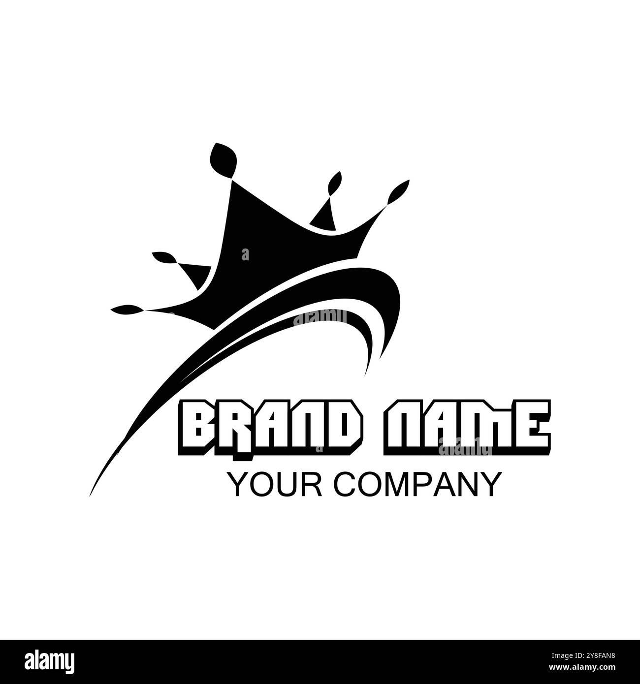 Crown logo vector vectors Stock Vector Images - Alamy