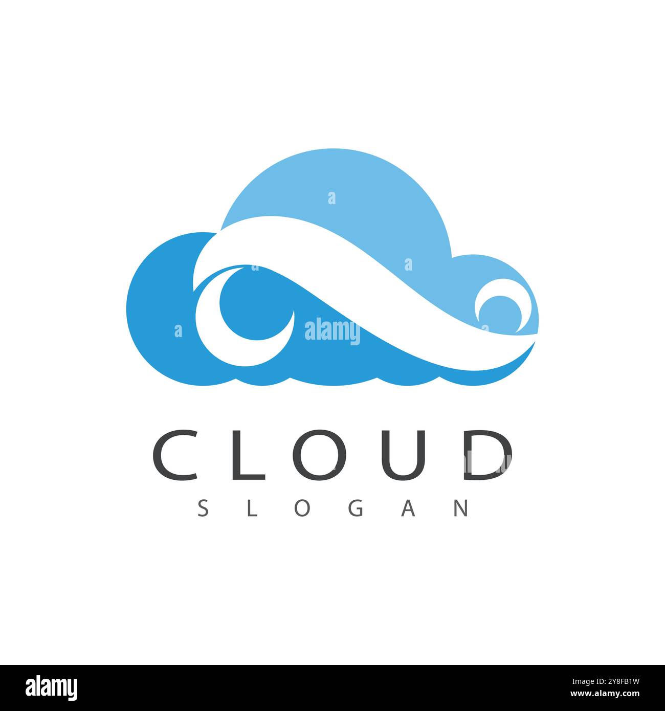 Cloud illustration logo vector flat design Stock Vector Image & Art - Alamy