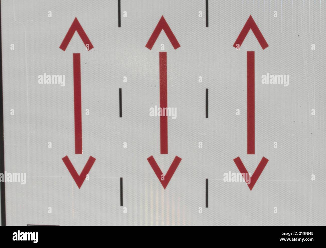 direction arrow points in one way, sign to move towards this direction ...